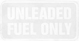 91170125100 White Letter "Unleaded Fuel Only" Decal 91170125100 911-701 ...