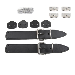 NLA51108010700 Leather Hood Straps, Black, Fits 356.