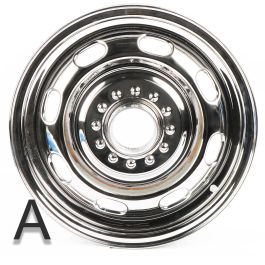 644-68-010-CHR German Rudge Wheel Set Of Five, 15 X 5.5 Inch, With 15x4 ...