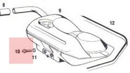 90120102307 Fuel Tank Fitting With Strainer for 10mm hose. Fits 911E/S ...