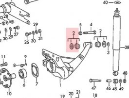 90133105900 Trailing Control Arm Bushing Fits 911 912 1965-1989 ...