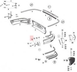 SIC50525221 Rear Bumper End Cap, Right Fits 911 912 90150525221
