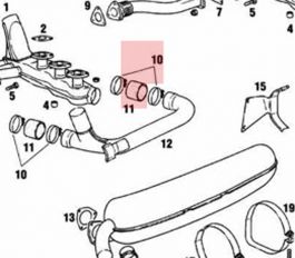 93021133904 Rubber Sleeve , 2 required, fits 911, 198489 93021133901 ...
