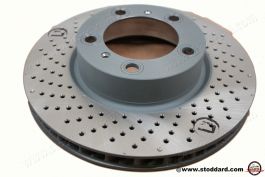 98135140101 Brake disc, vented, left, series drilled, coated OEM from ...