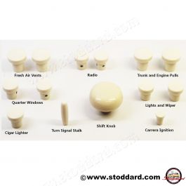 NLA552KNOIVO Complete Ivory Dash Knob Set. New German Production ...
