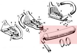SIC11102500PT Muffler with 60mm outlet. Grey Painted Finish on ...